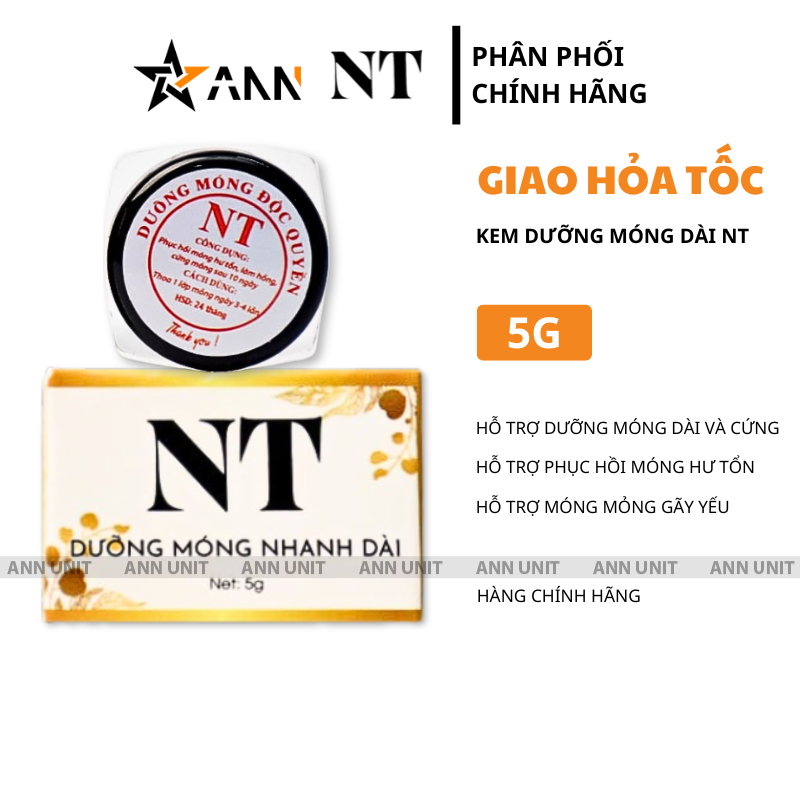 Kem Dưỡng Móng NT 5g - Hỗ Trợ Bảo Vệ Và Nuôi Dưỡng Móng Dài - Nguồn Sỉ Mỹ Phẩm